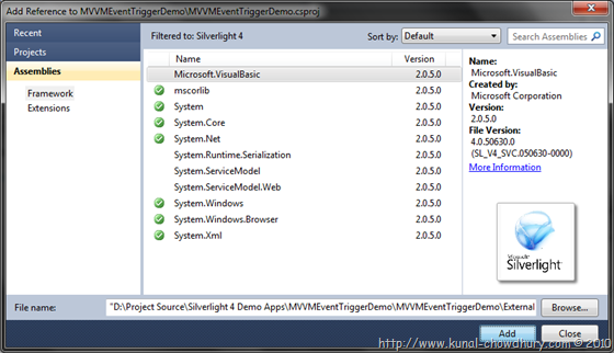 Using EventTrigger in XAML for MVVM – No Code Behind Code